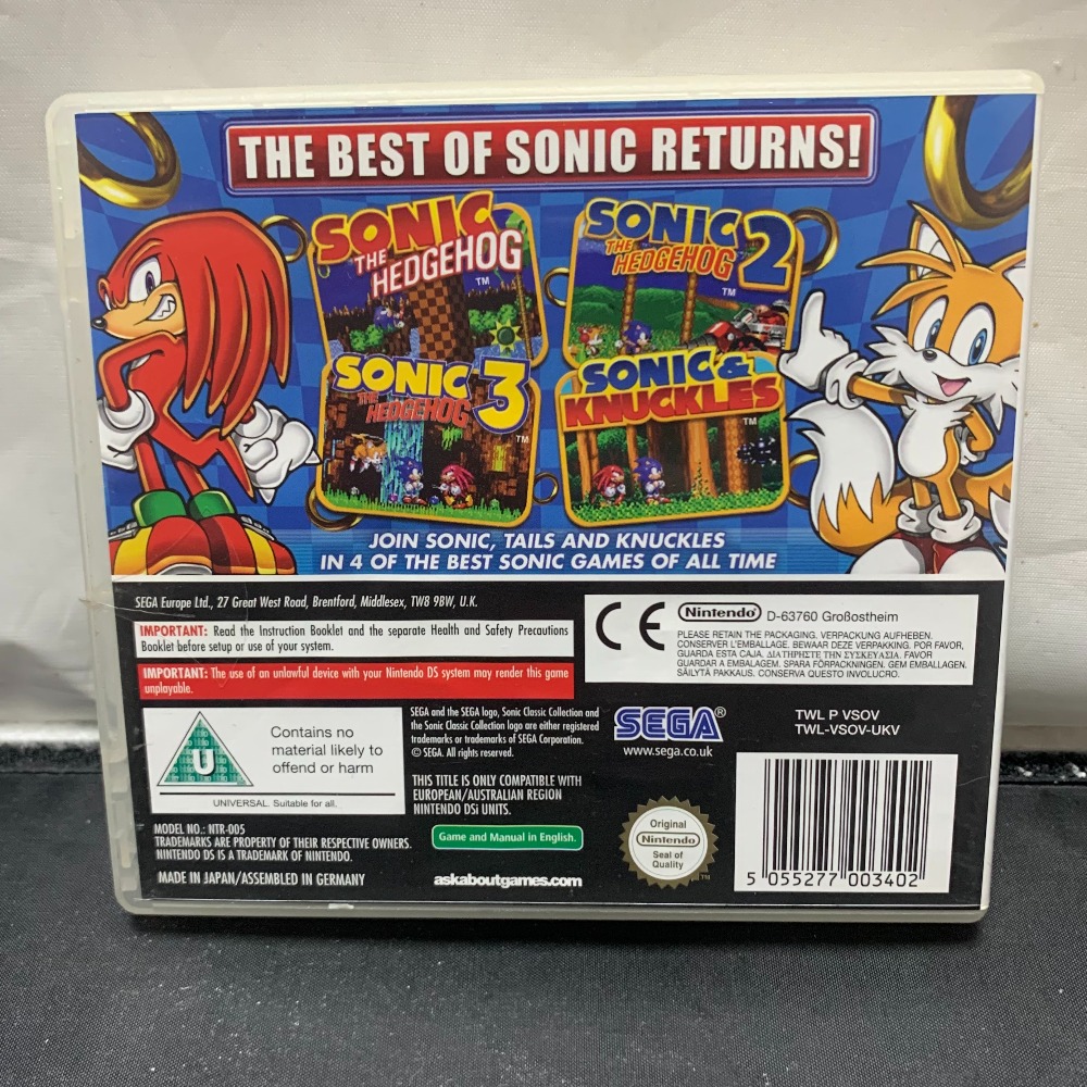 Nintendo DS Game Sonic Classic Collection DS Game - Own4Less